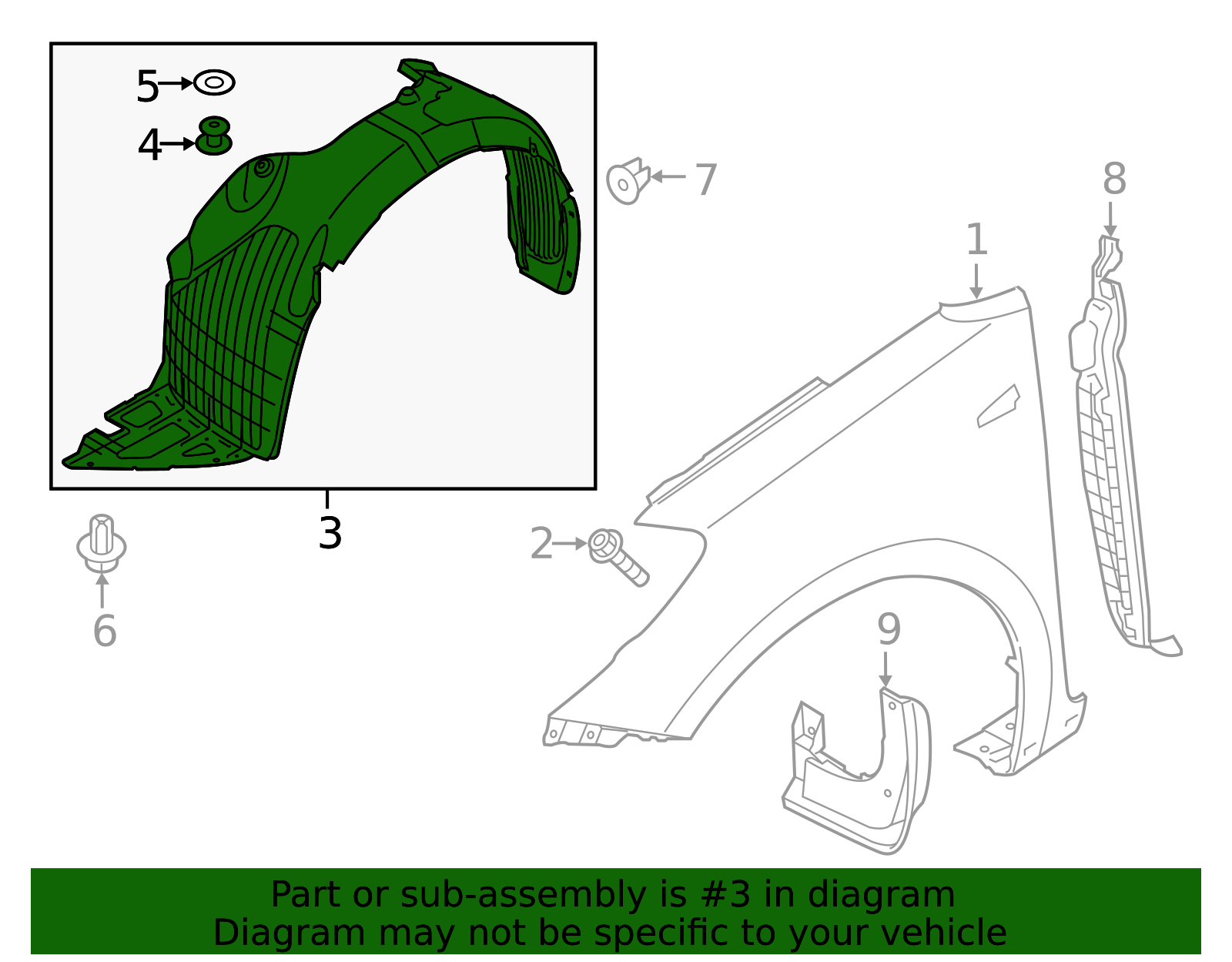 2014-2016 Kia | Fender Liner | 86812-A7000 | Kia Auto Parts