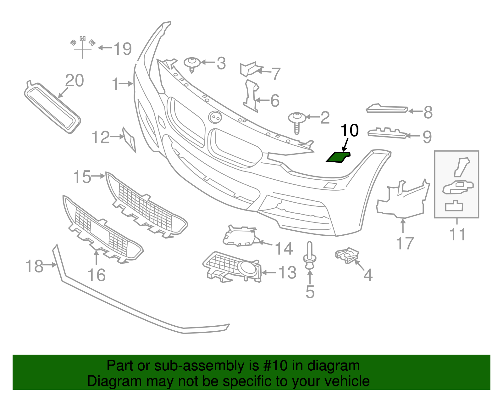51118060682 - 2014-2020 BMW Cover (51-11-8-060-682) | BMW of South ...