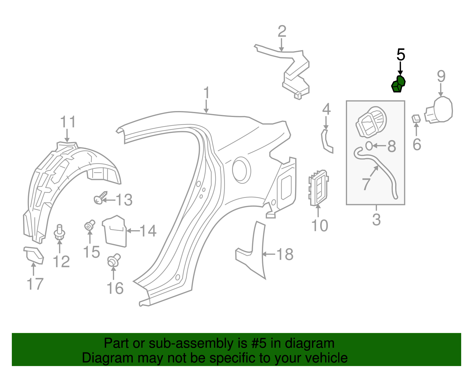 2013-2022 Acura ILX Fuel Pocket Grommet 74490-TR0-A01 | OEMAcuraPart