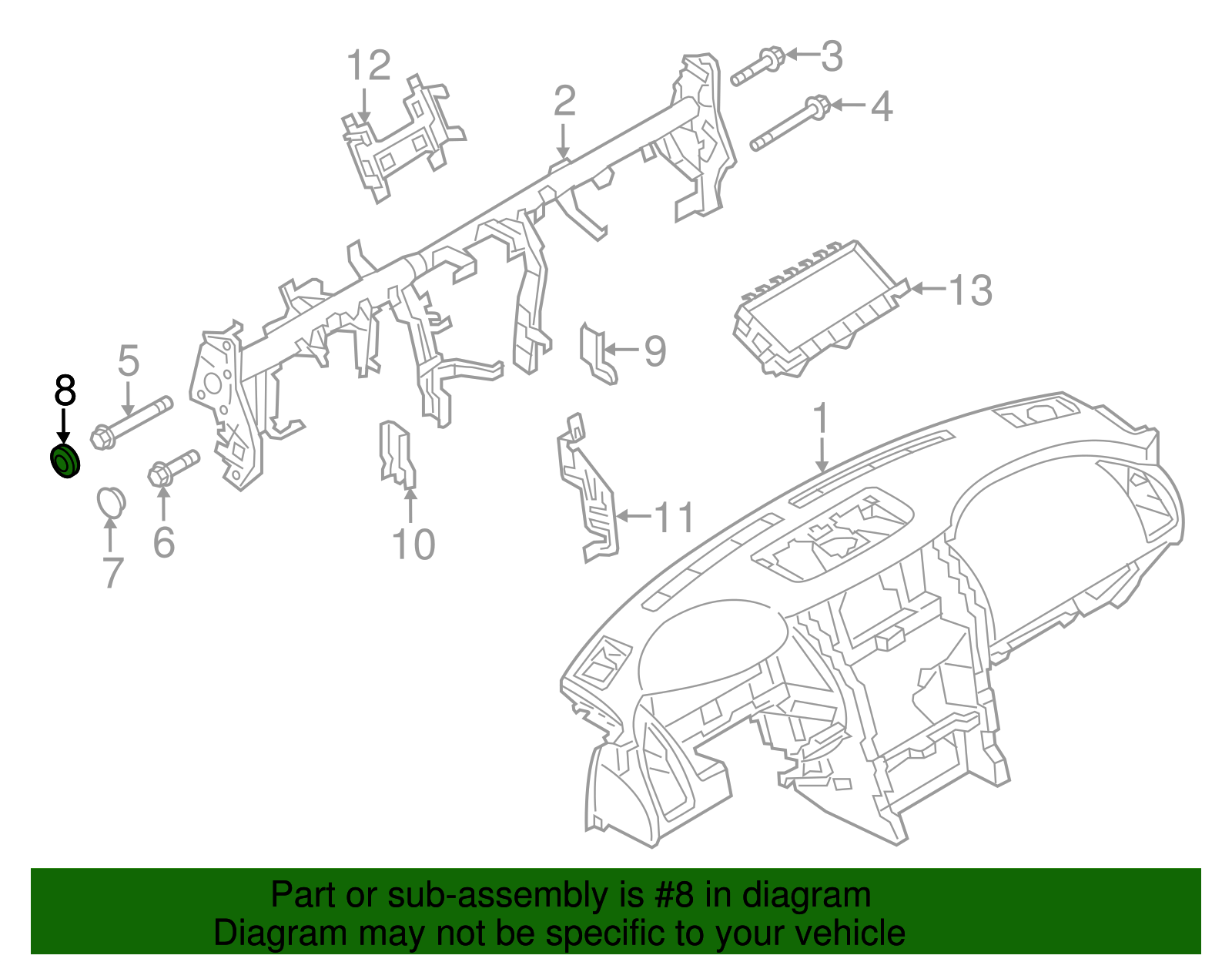 1996-2025 Nissan Cowl Top Panel Hole Cover 64899-0W000 | Sullivan ...