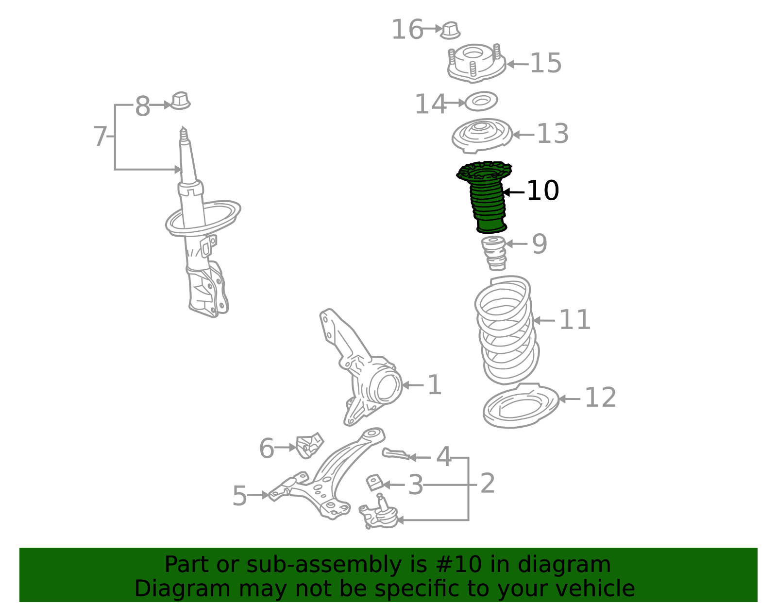 Genuine Official Toyota Suspension Strut Bellows (Left, Right, Front ...