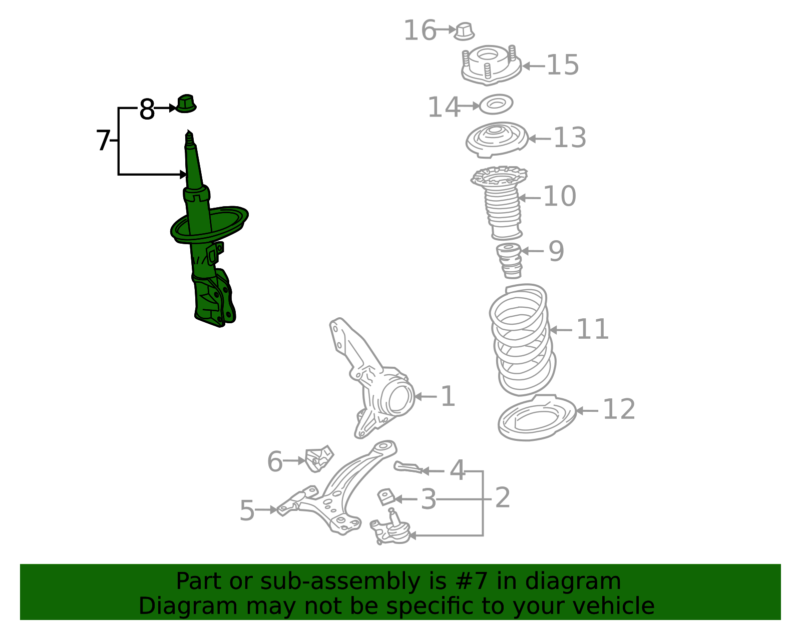 2011-2013 Toyota Highlander 2011-2013 Toyota Highlander - Strut 48510 ...
