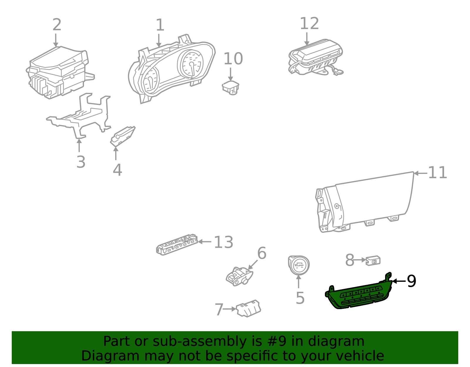 84958548 - Heater and Air Conditioning User Interface Control GM Parts ...