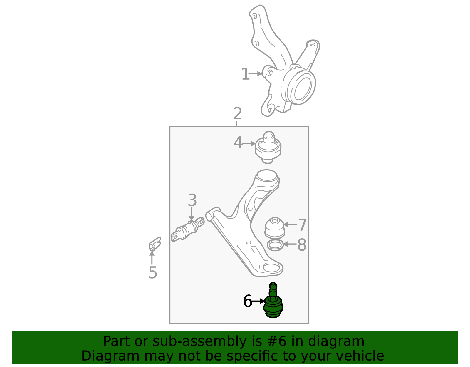 Genuine OEM Ball Joint Part# 54530-2B000 Fits 2001-2012 Hyundai Santa ...