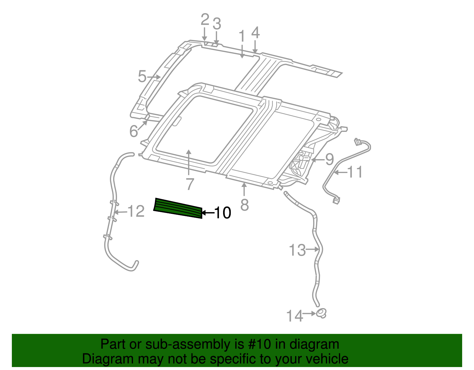 2005-2010 Mopar Sunroof Opening Trim 68192198AA | Mopar Parts Canada
