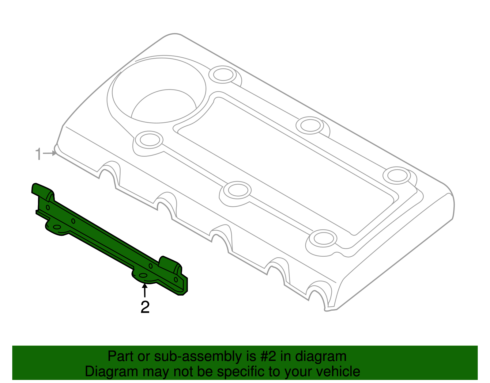 2009-2013 Hyundai Engine Cover Bracket 29242-2G000 | QuirkParts