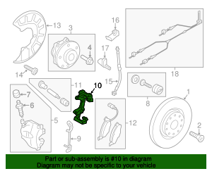 1K0-615-125-B - Caliper Mount 2006-2012 Volkswagen | Wolfsburg Parts Direct