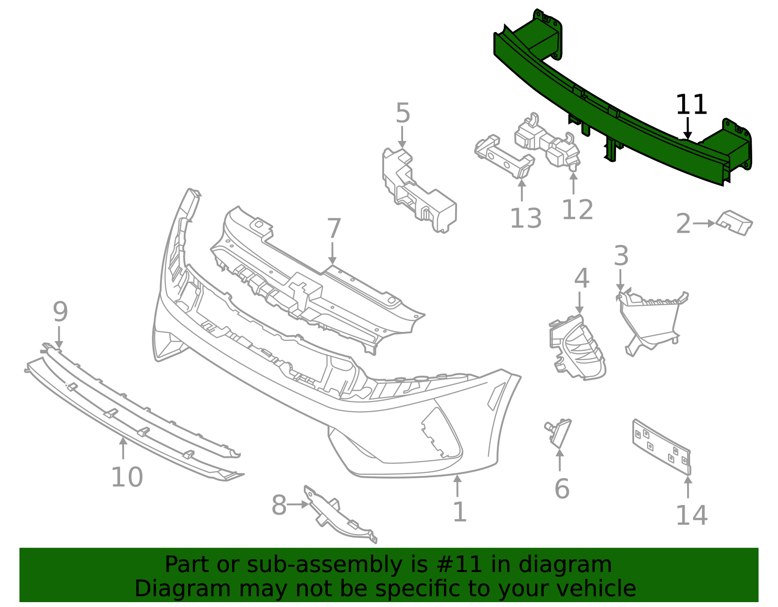2021-2024 Kia K5 | Impact Bar | 64900-L3000 | Kia Auto Parts