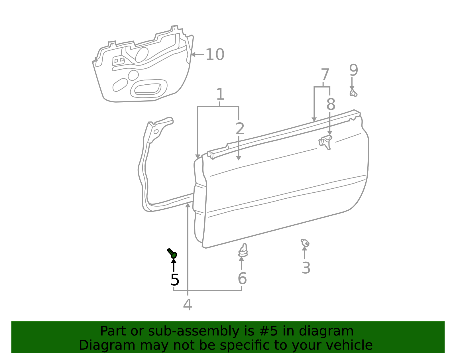 1999-2005 Toyota Door Weather-Strip Clip 67869-22030 | Toyota Parts Center