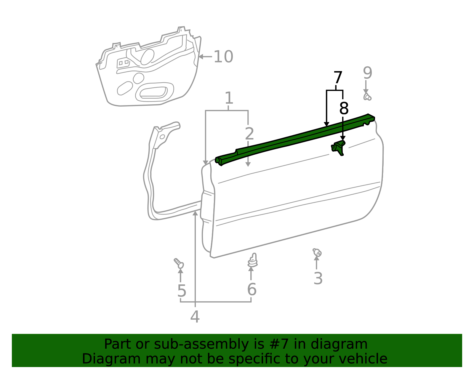 Genuine Official Toyota Door Window Belt Weatherstrip part# 75720-06030 ...