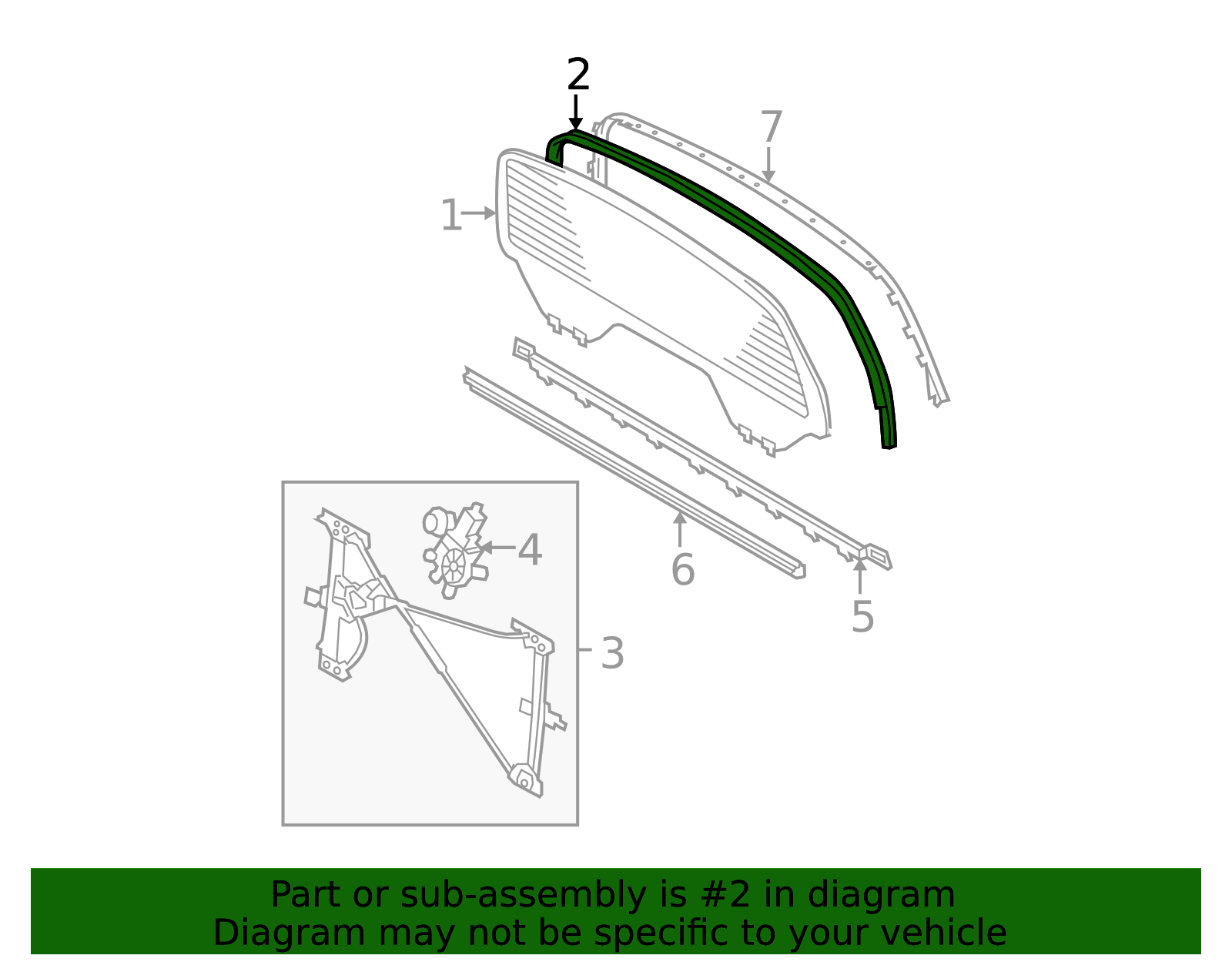 2007-2021 Toyota Tundra 2007-2021 Toyota Tundra - Glass Run 68275-0C030 ...