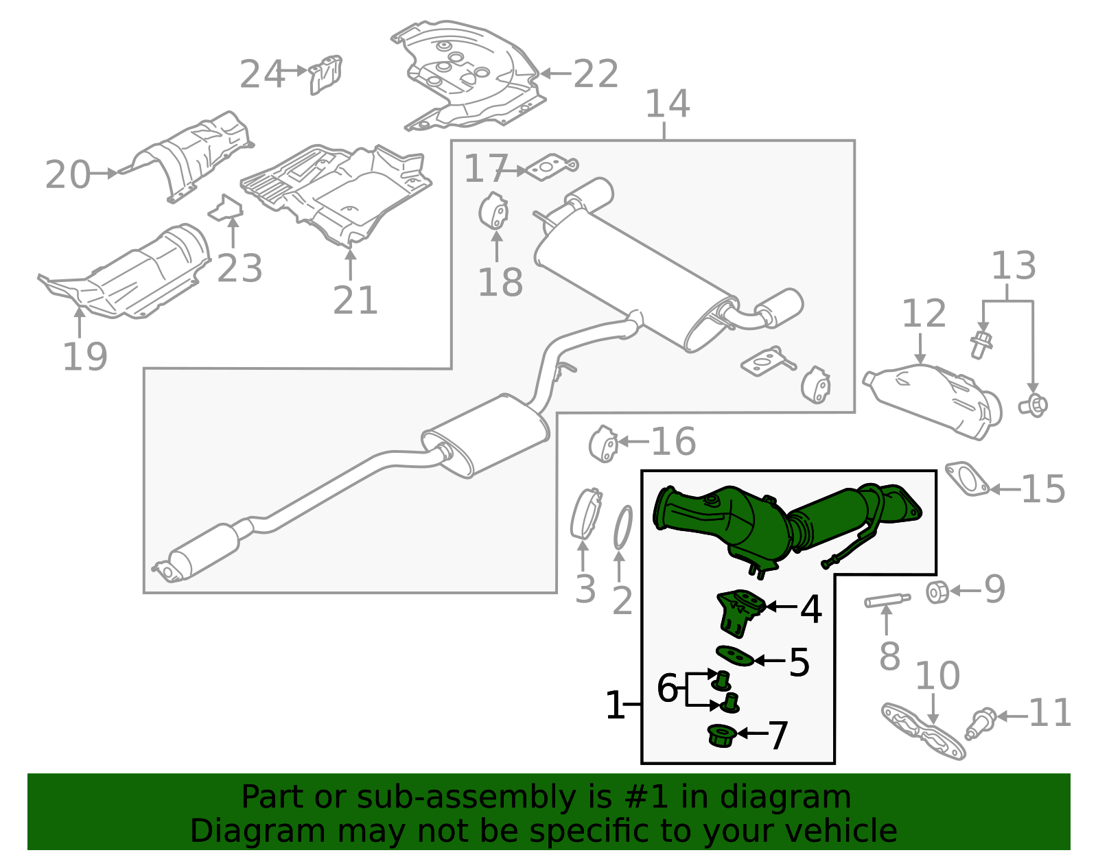 2017-2019 Ford Catalytic Converter GV6Z-5E212-B | OEM Parts Online