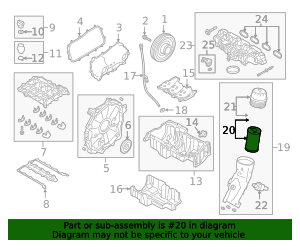 Genuine Oil Filter for 2018-2025 Land Rover | Land Rover Part# LR073669 ...