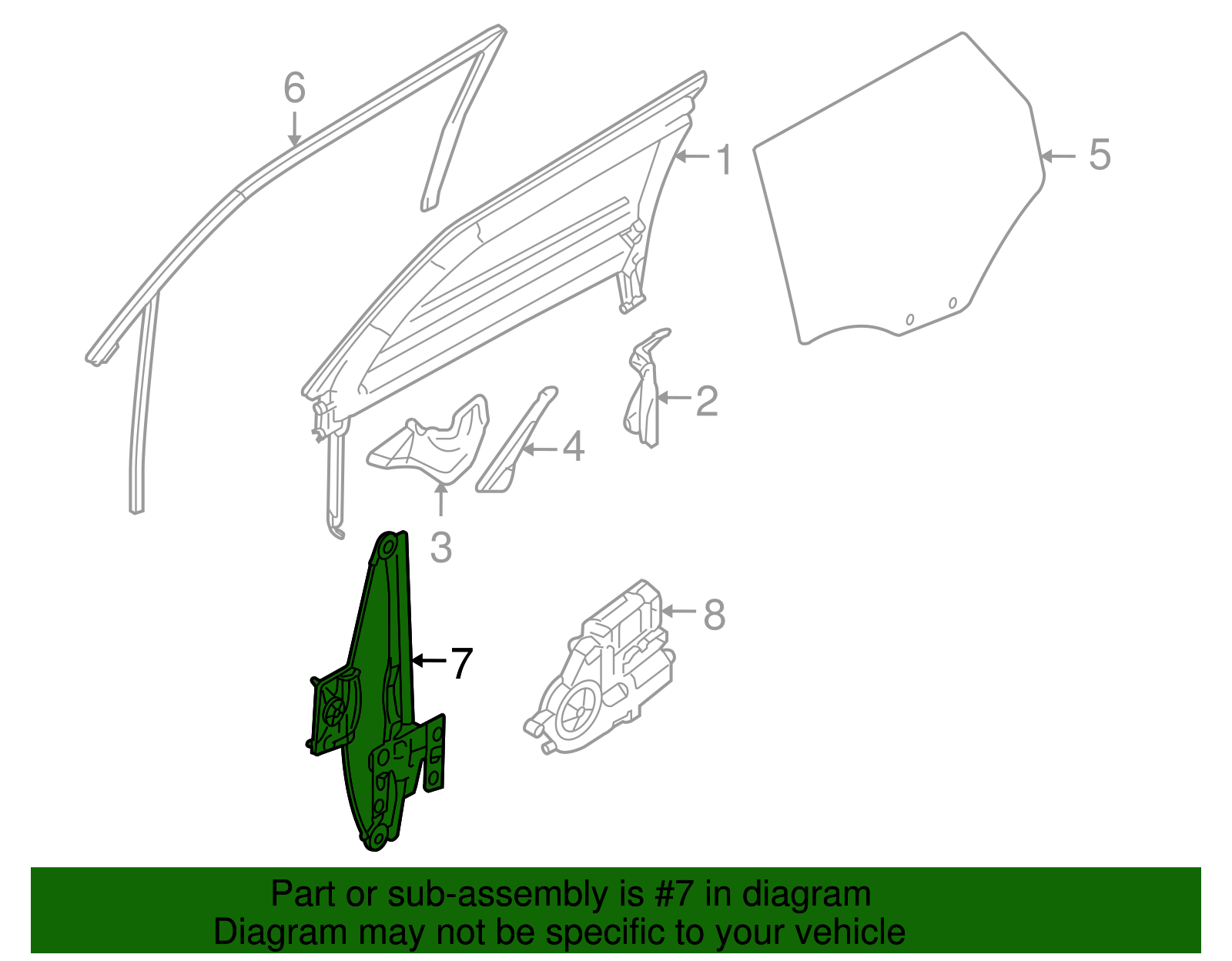 8P4-839-462-B - Window Regulator 2006-2013 Audi | Audi OEM Parts Guy