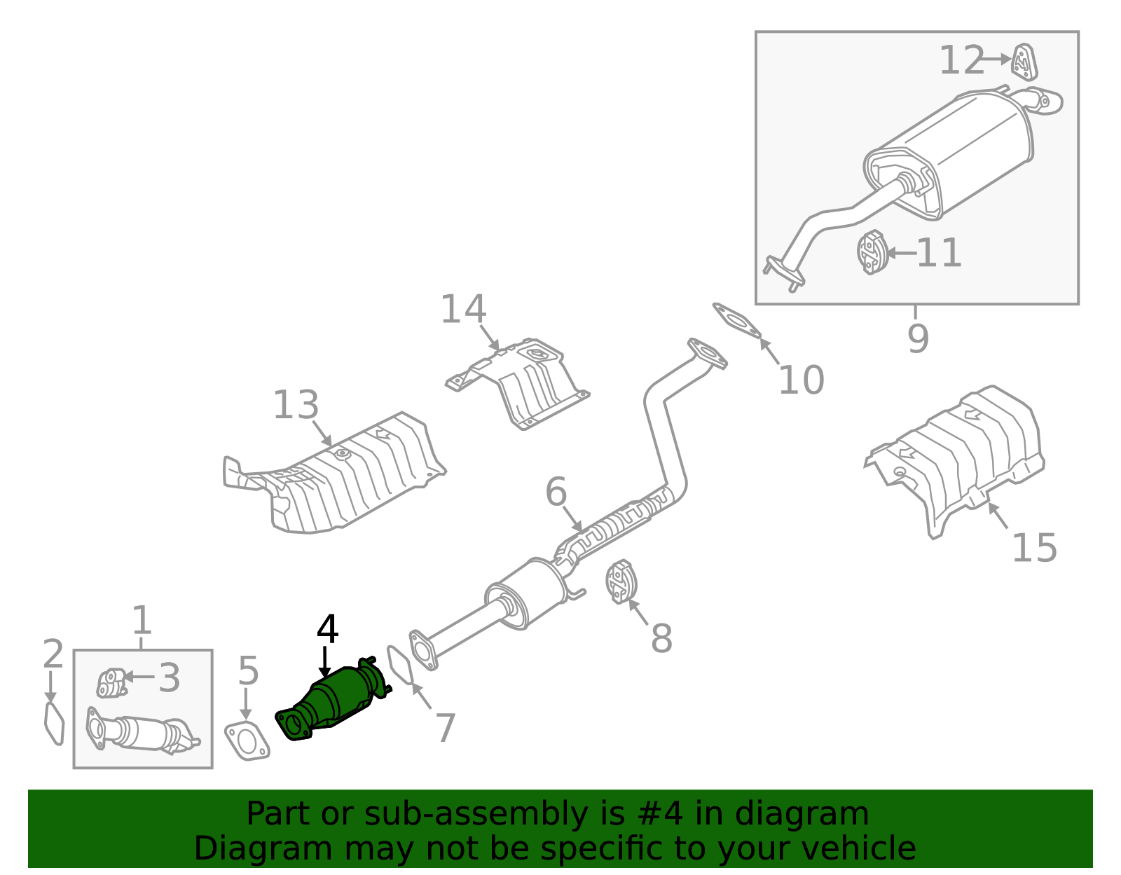 28950-2E100 - Catalytic Converter 2013-2016 Kia Forte | Kia.Parts Store