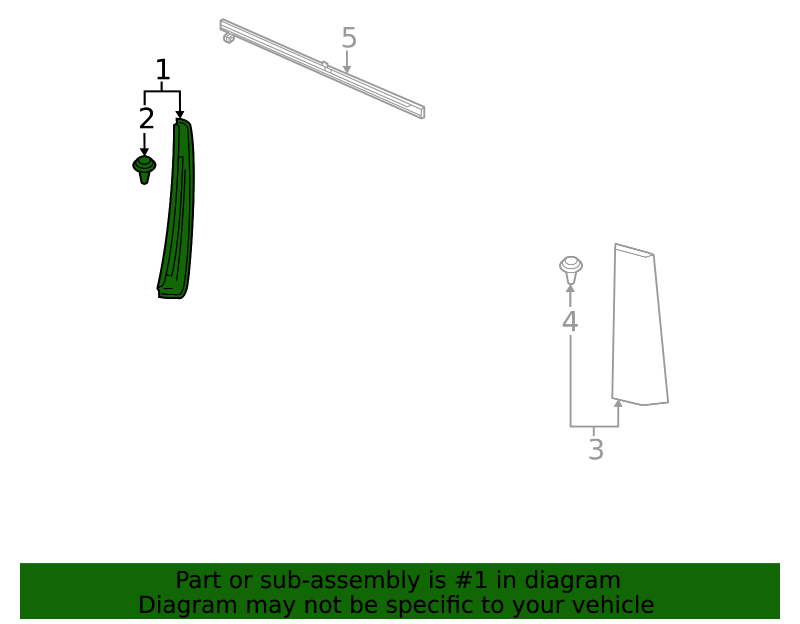 2021-2025 GM Front Molding 85136437 GM | GMPartsDirect.com