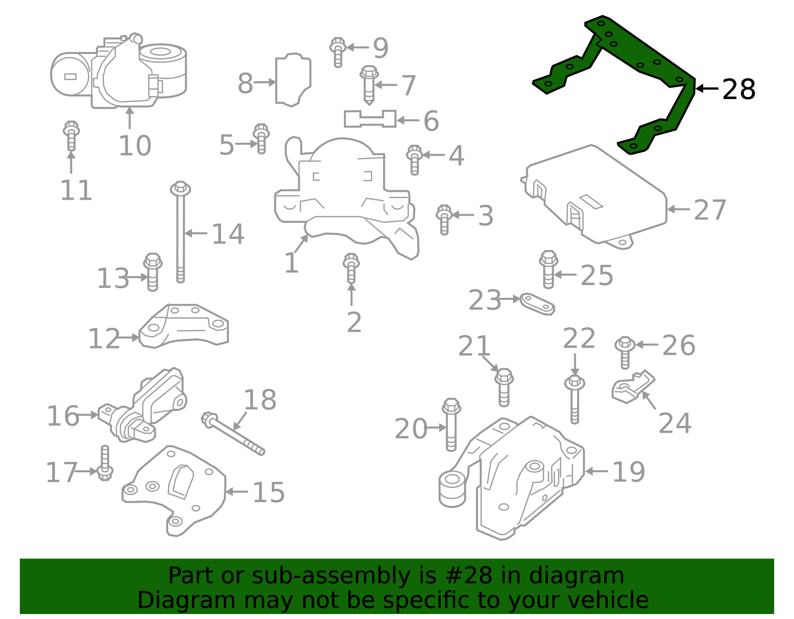 2019-2025 INFINITI Control Module Bracket 112855NA0A | Faulkner ...