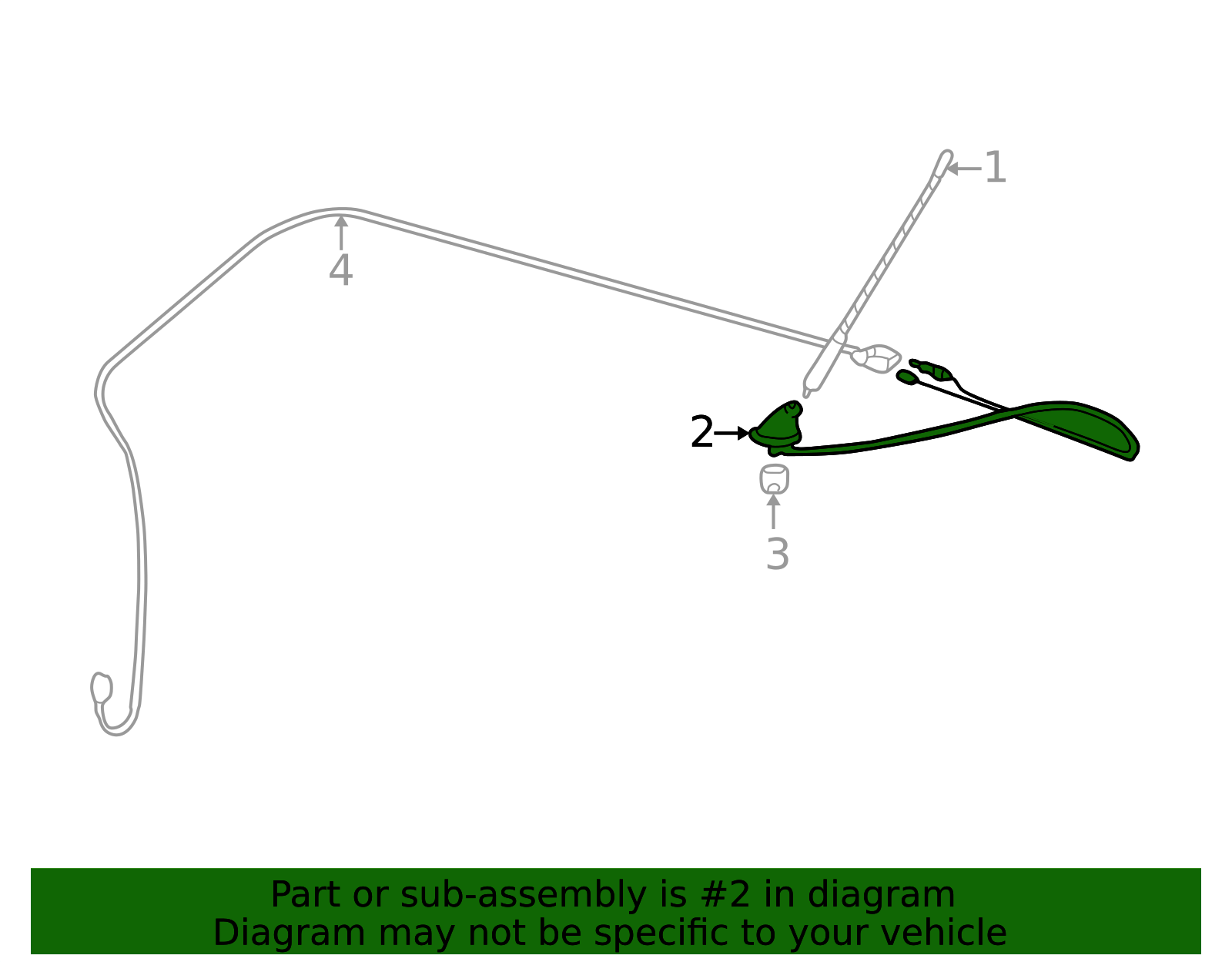 88971569 - 2003-2004 Pontiac Vibe - Radio Antenna Base Assembly ...