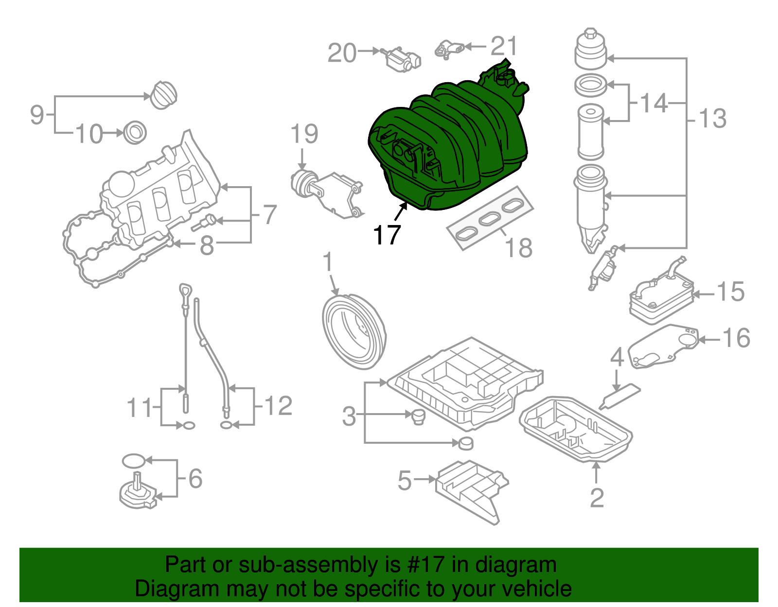 2005-2009 Audi Intake Manifold 06E-133-210-P | Genuine Audi Parts