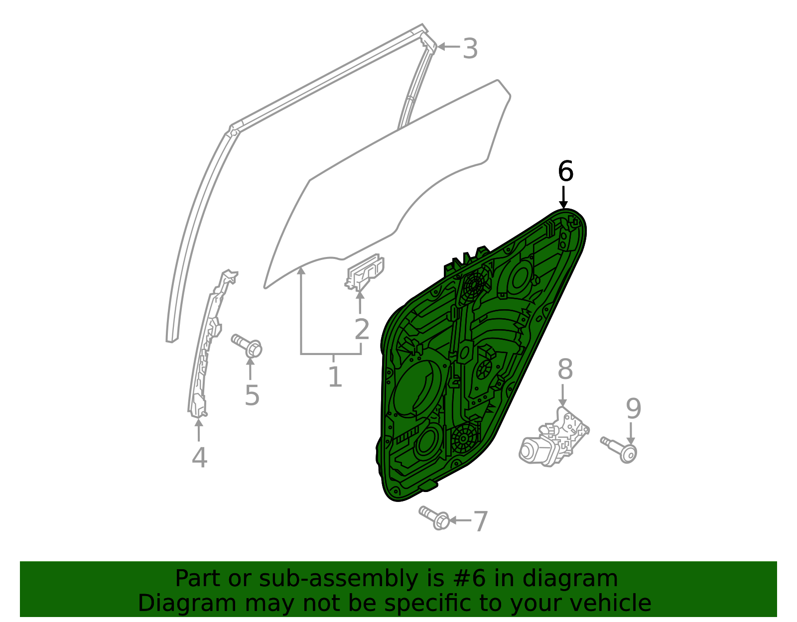 2021-2025 Hyundai Tucson Window Regulator 83481-CW000 | MotorMotor