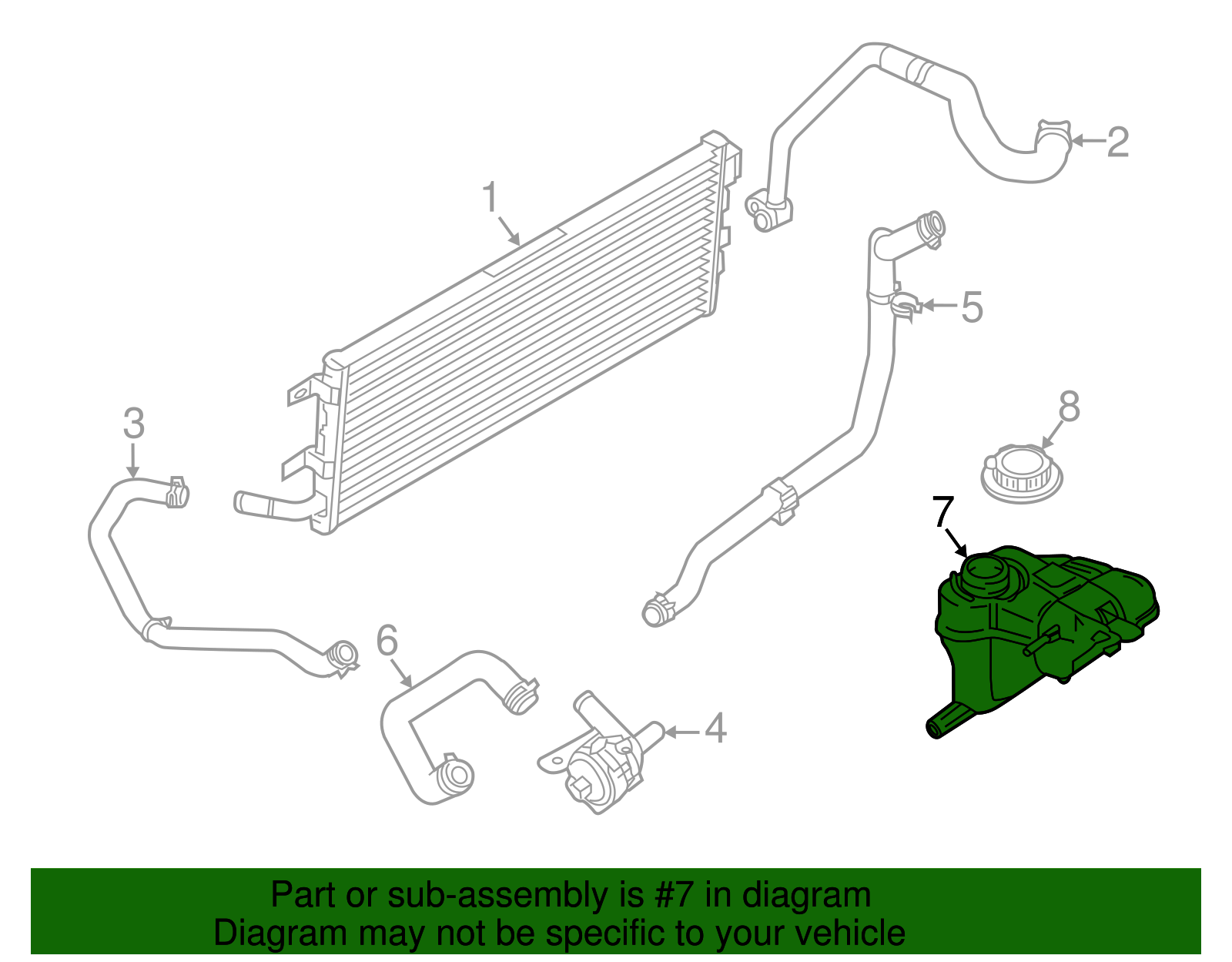 BE5Z-8A080-B - High-Quality Reservoir Tank for 2010-2012 Ford ...