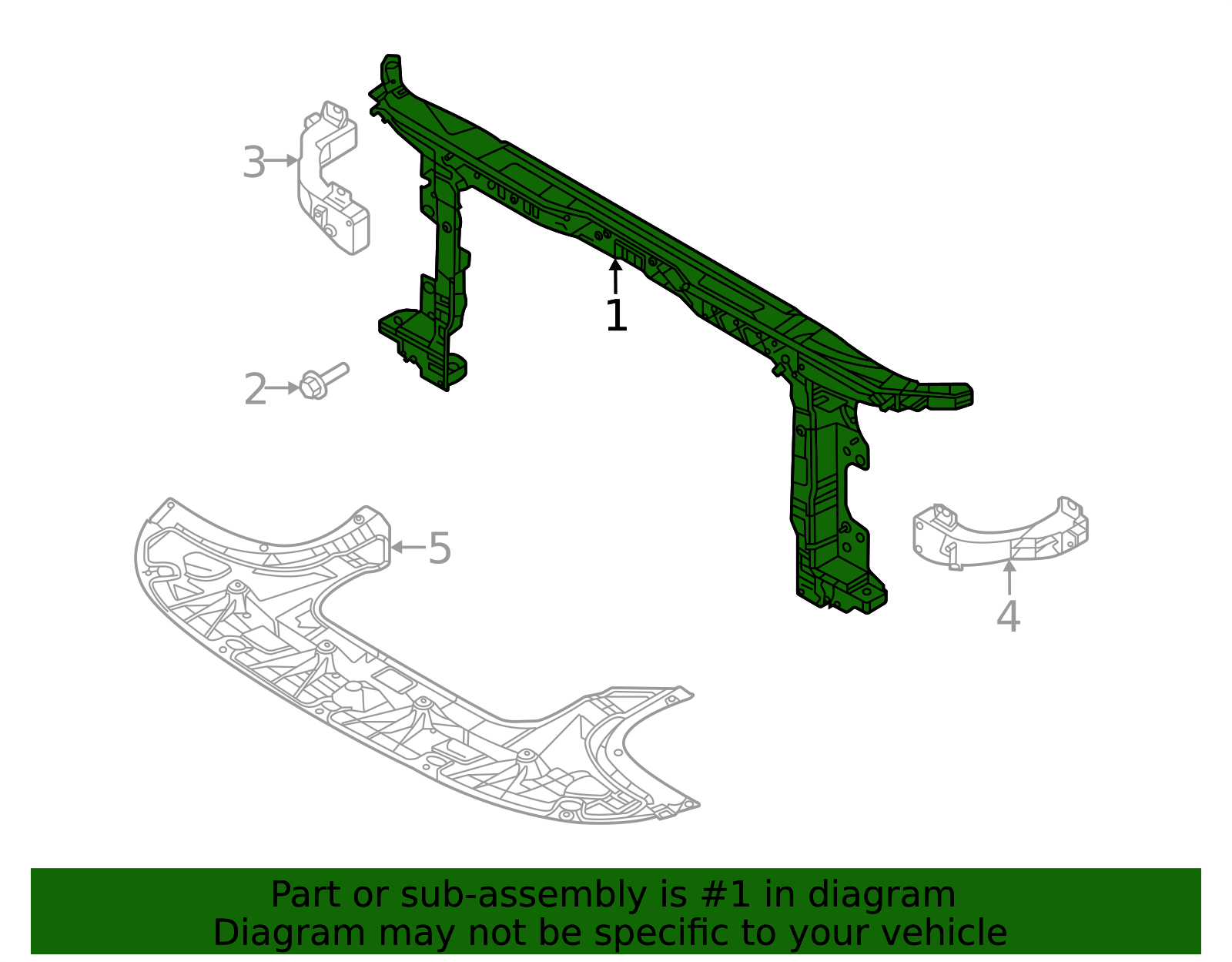 Hyundai - 64101-AA500 - Radiator Support - 2024-2025 Hyundai Elantra ...