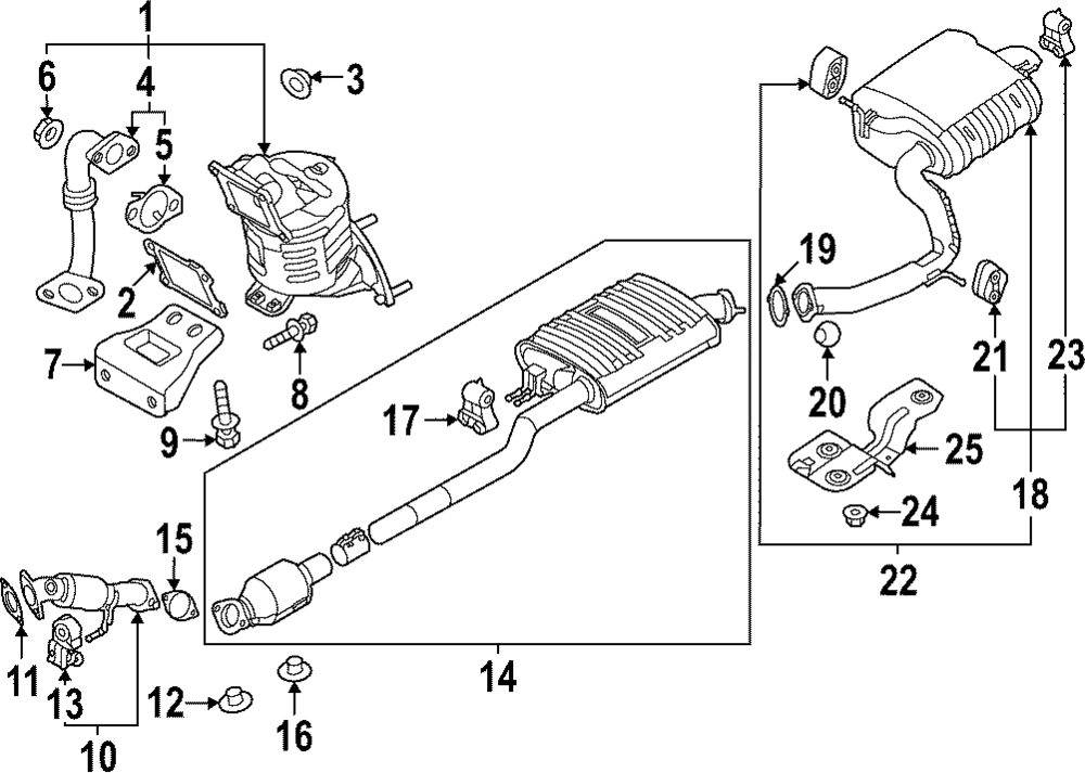 2021-2023 Hyundai Santa Fe Muffler 28710-S2350 | OEM Parts Online