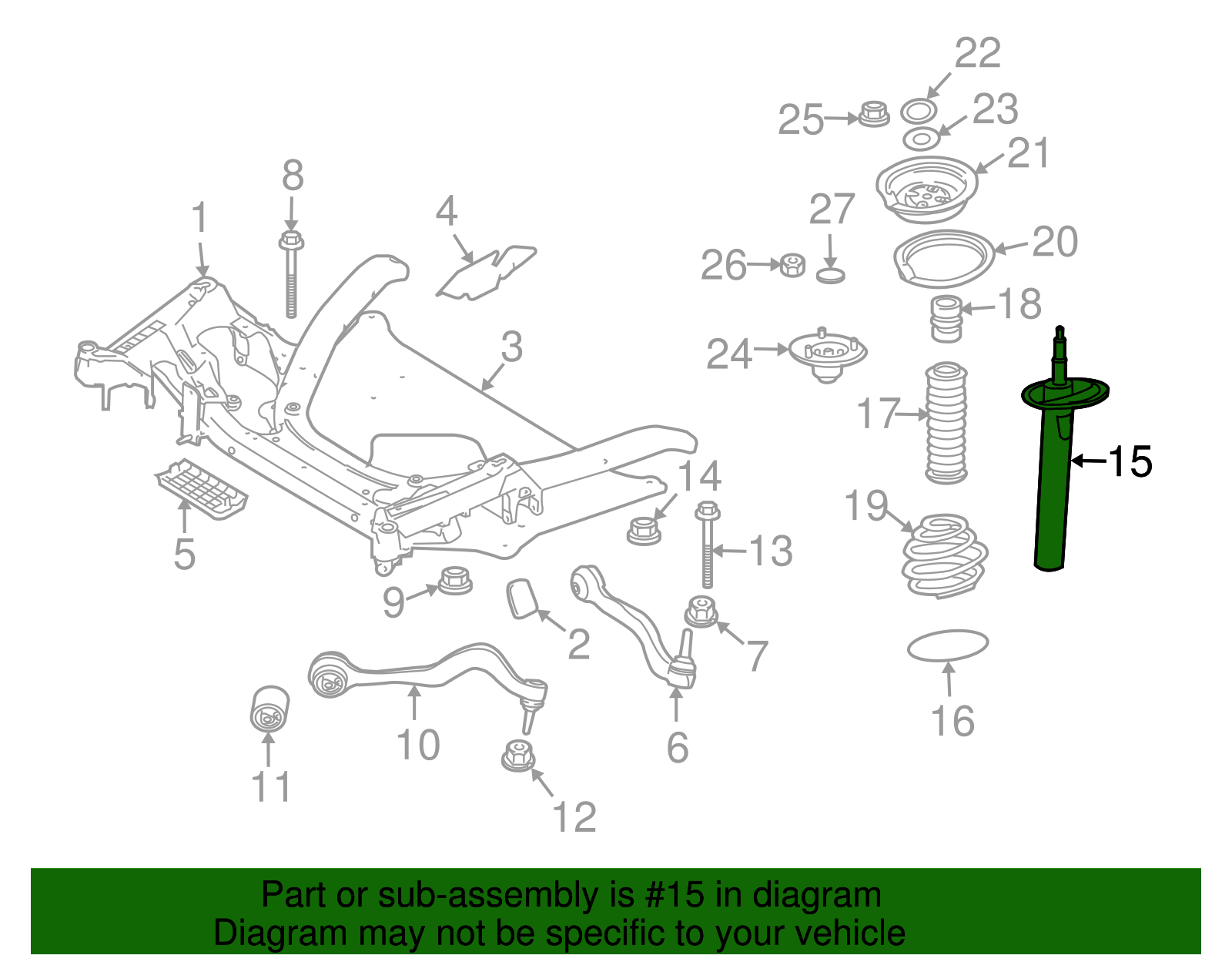 2004-2010 BMW Strut 31-30-6-765-103 | BMW OEM Parts
