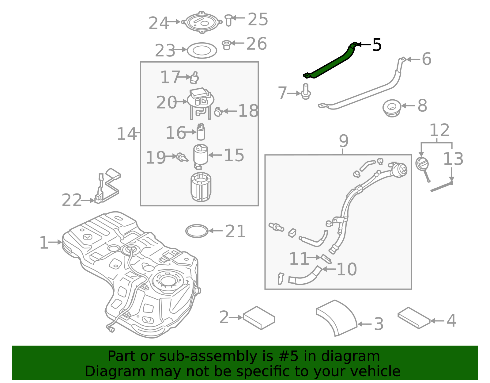 31211-S2000 - High-Quality Fuel Tank Strap for 2019-2025 Hyundai ...