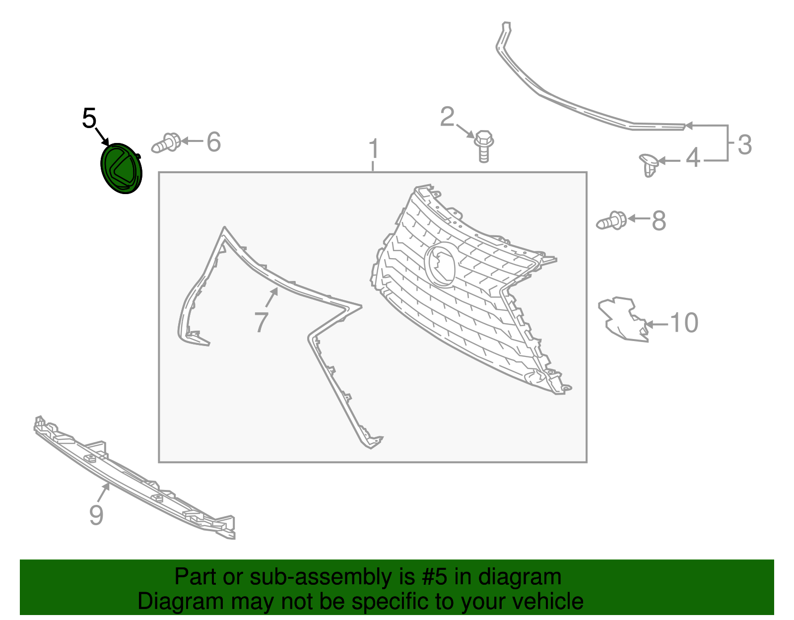 2018-2022 Lexus | Emblem | 53141-53041 | OEM Vehicle Parts