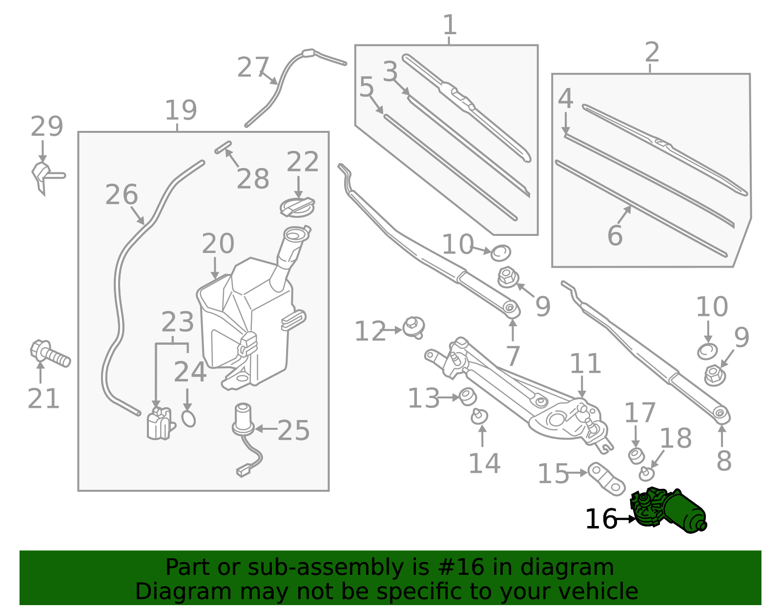 2019-2022 Hyundai Wiper Motor 98110-J5000 | MotorMotor