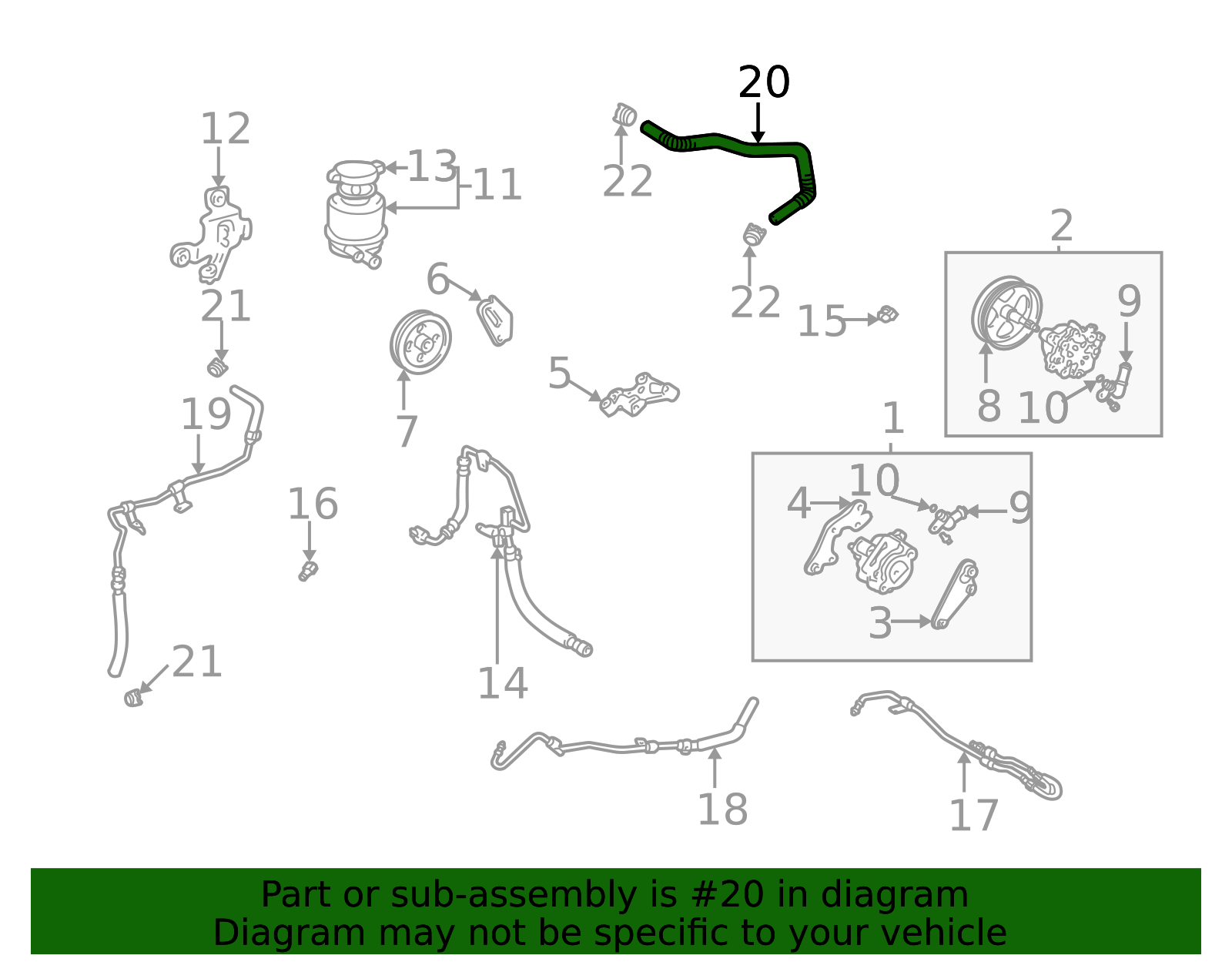2002-2008 Toyota 2002-2008 Toyota - Reservoir Hose 44348-06180 | Sparks ...