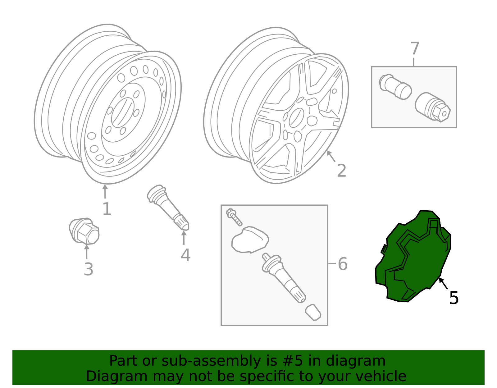 2019-2023 Ford Ranger | Wheel Cap | AB3Z-1130-D | Walls' Ford Parts