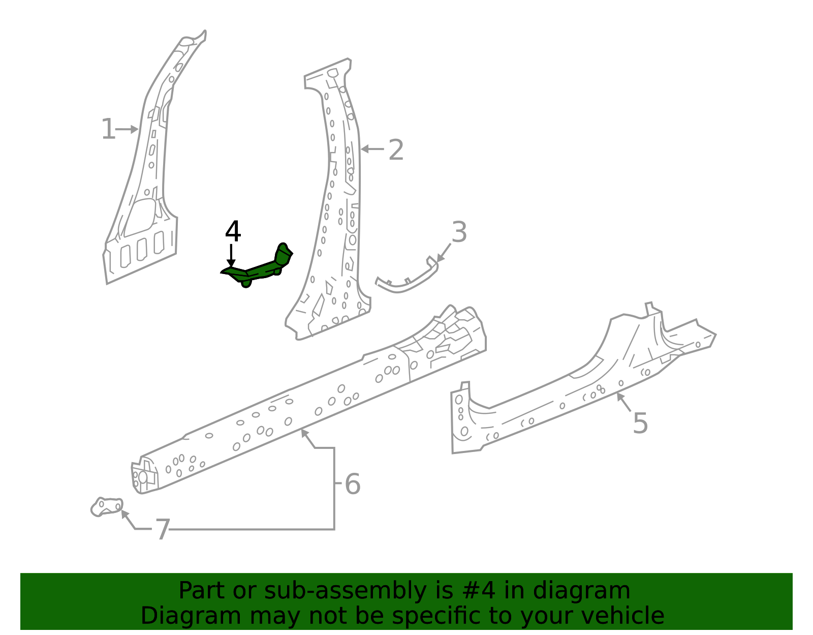 74415-TVA-A01 - Center Pillar Reinforced Baffle 2018-2022 Honda Accord ...