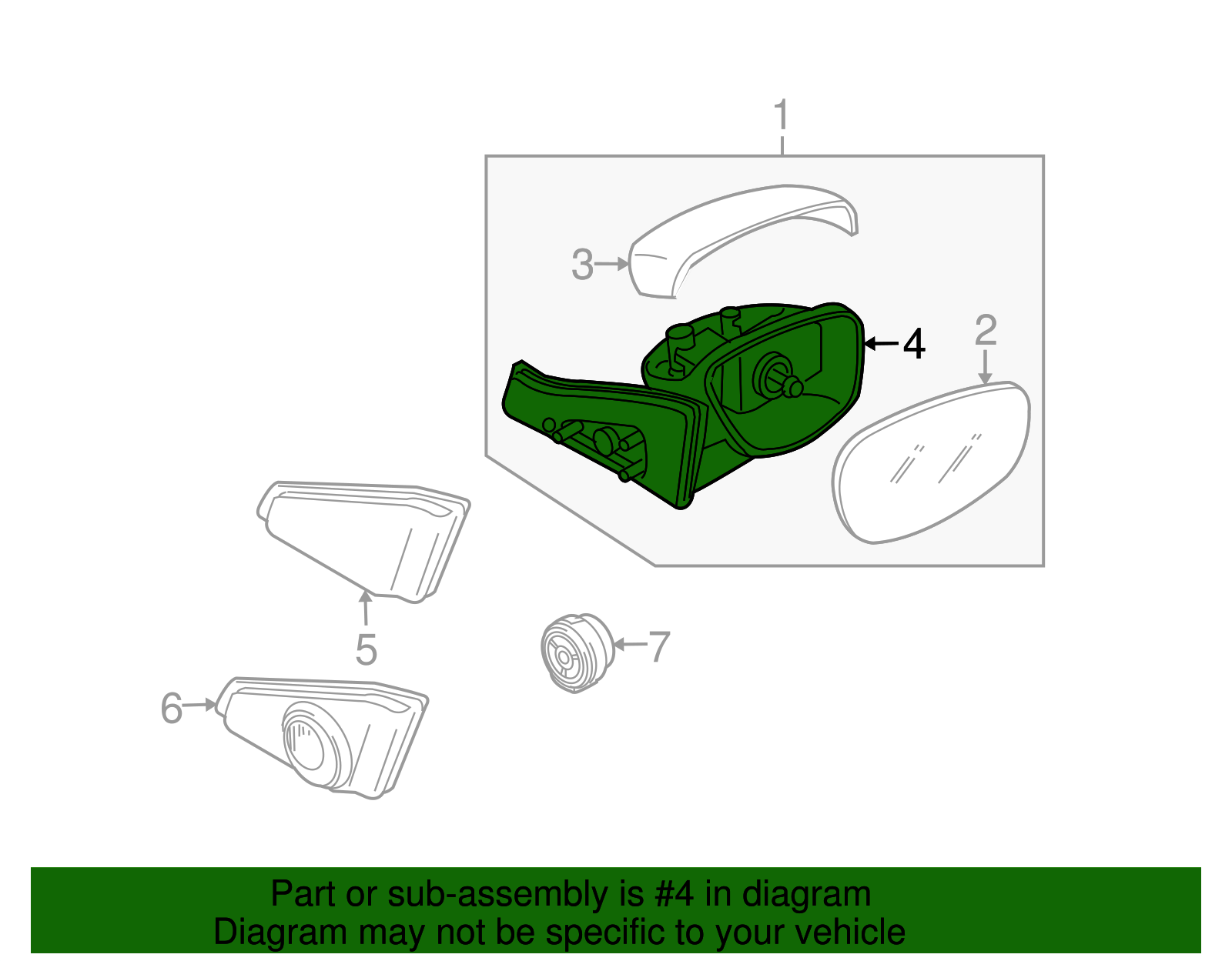 CC29-69-121B - Mirror Base 2009-2014 Mazda 5 | Mazda-Parts
