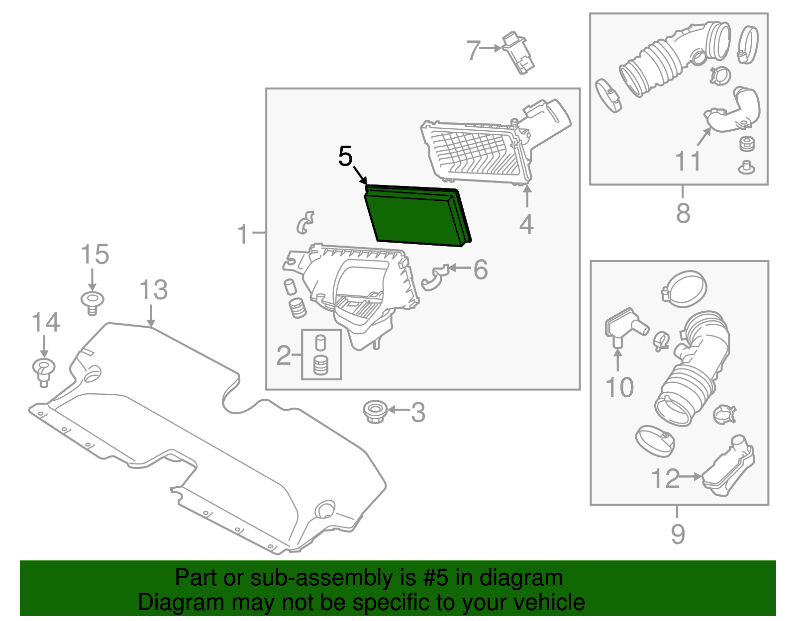 16546ed000 (16546ed000) - 2014-2018 Infiniti Q50 Air Filter | Infiniti ...