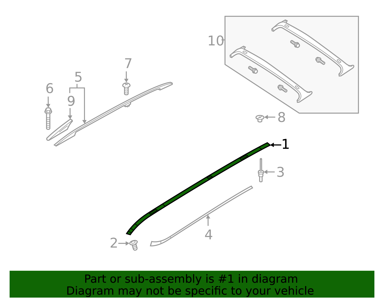 73852-6JS0A - Roof Molding 2022-2024 INFINITI QX80 | Official INFINITI ...
