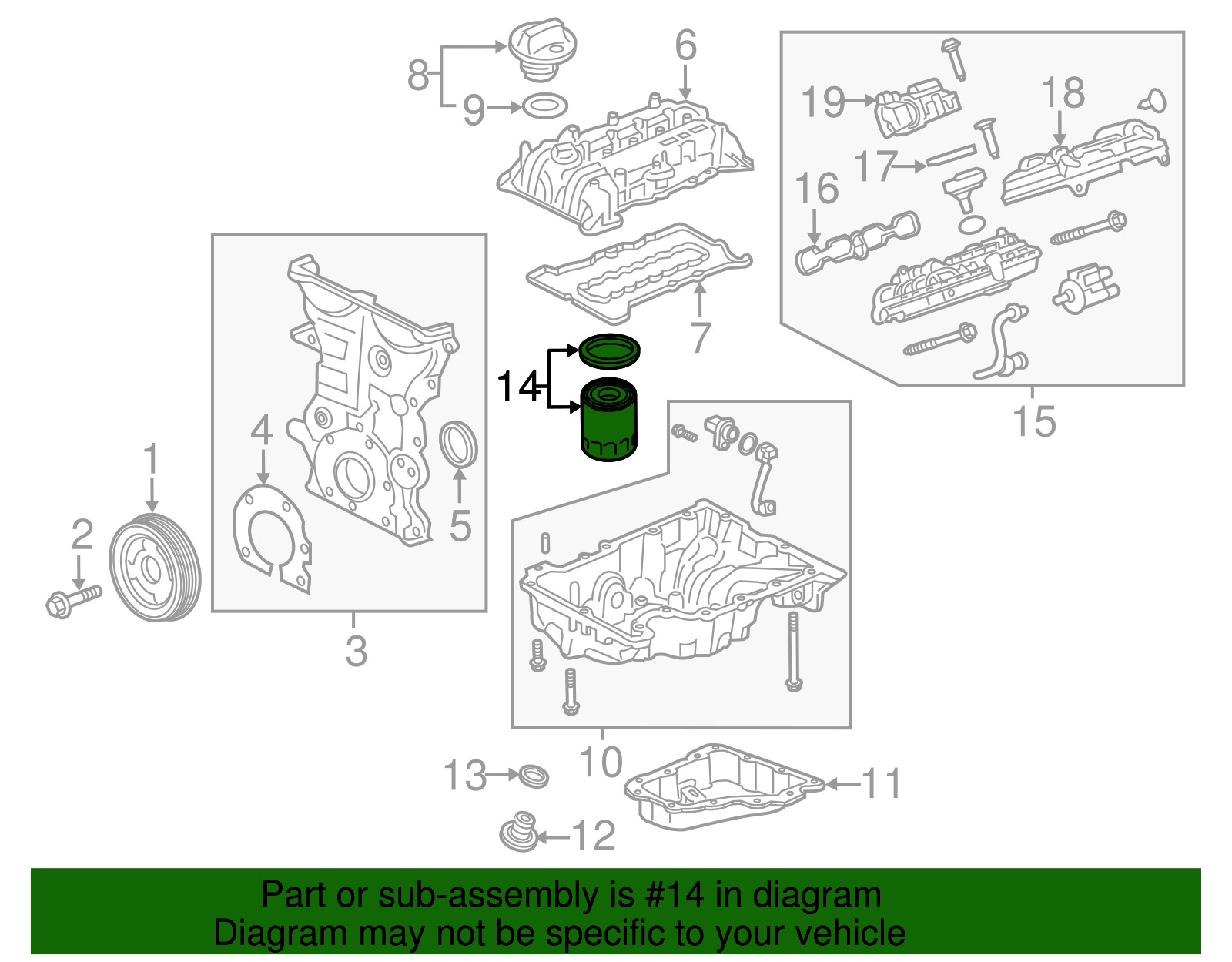 2016-2020 GM (Replaces 12699847) Filter 12743715 GM | GMPartsDirect.com