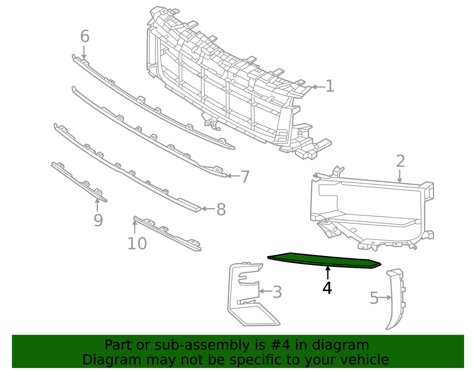 Grille Molding - Sleek OEM Front End Finish | AutoNation Parts