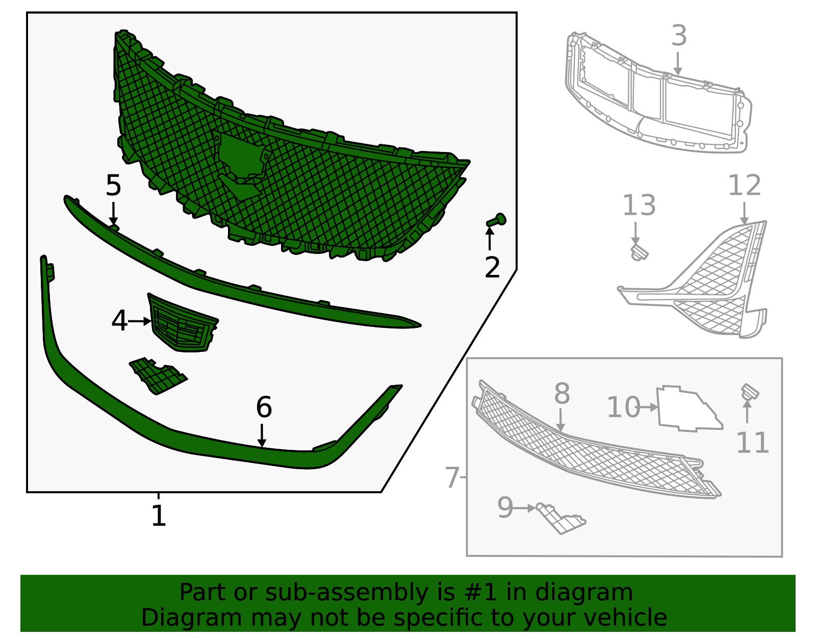2023-2024 Cadillac CT5 Upper Grille 85519149 | Capital Chevy Parts