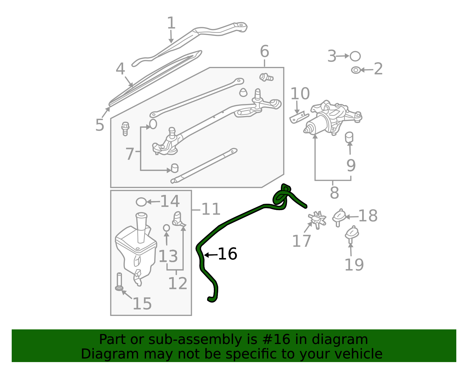 1995-2026 Nissan Lift-Gate Washer Hose B7461-89910 | OEM Parts Online