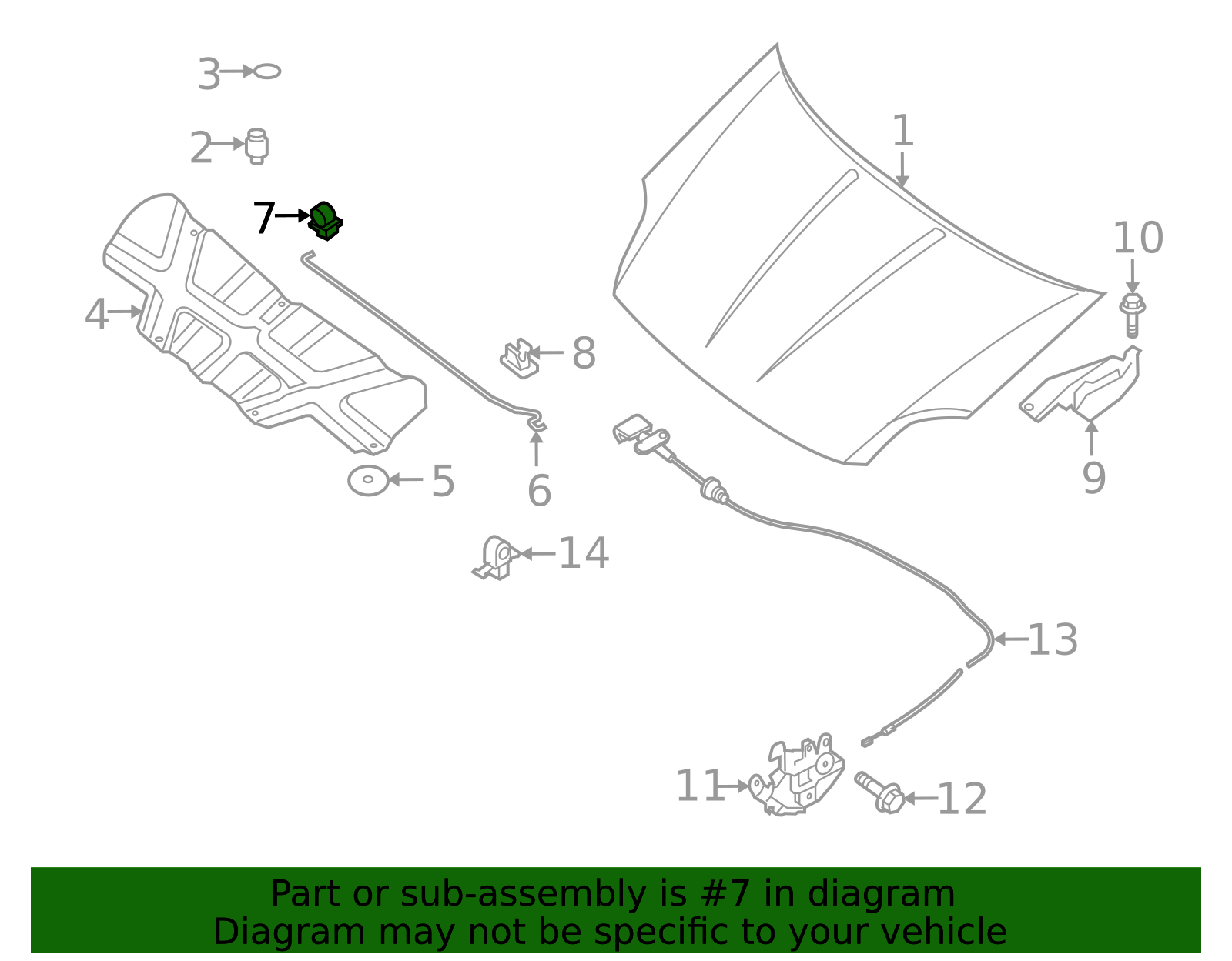 65773-5Z010 - Support Rod Grommet Official Nissan Parts Store