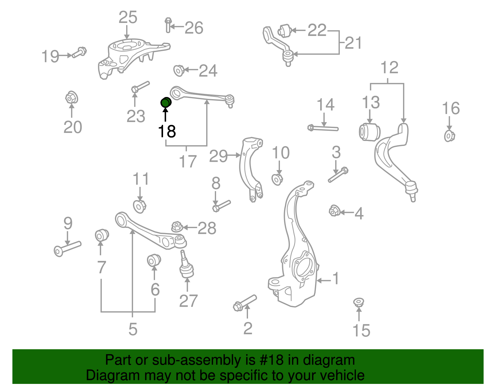 2009-2017 Audi Ft Upper Control Arm Bushing 8R0-407-515 | Audi USA Parts