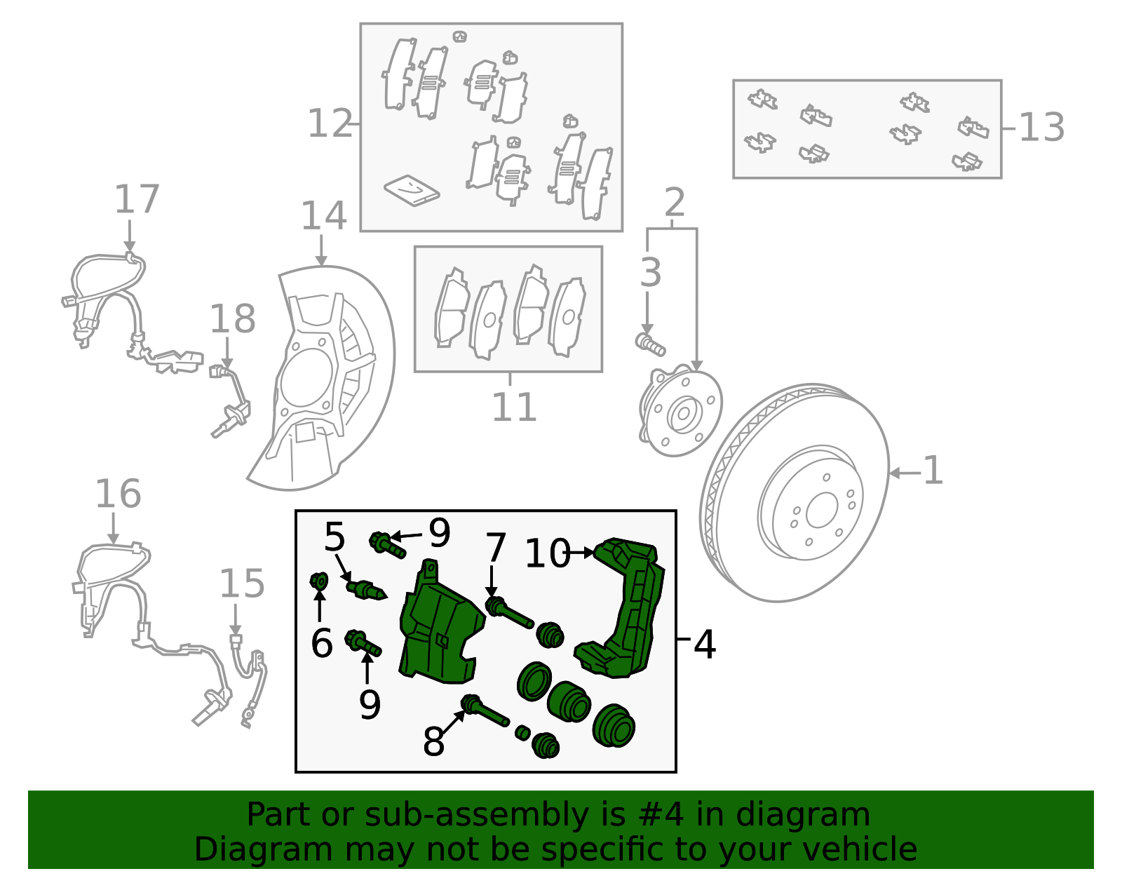 2018-2019 Toyota Disc Brake Caliper 47750-06320 | Toyota Parts Center