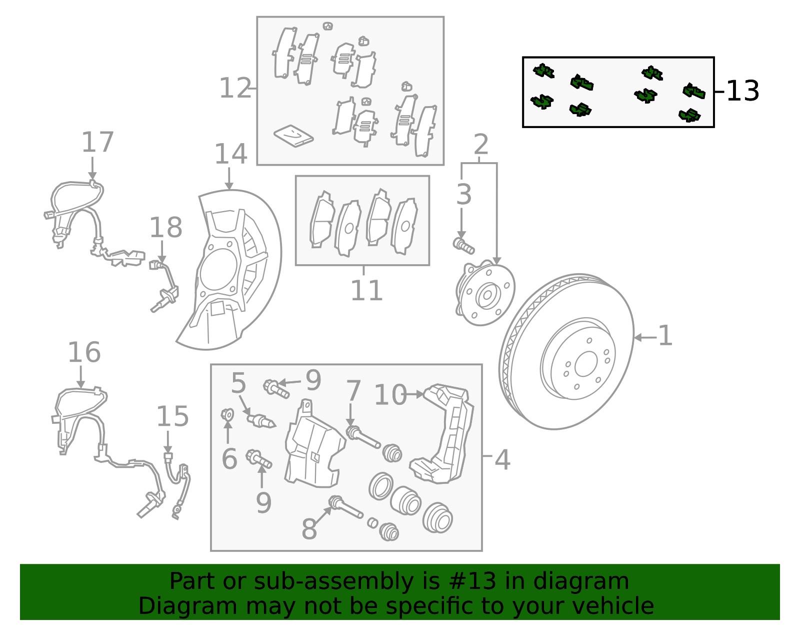 04947-48080 - Disc Brake Anti-Rattle Clip Set - 2008-2020 Toyota ...