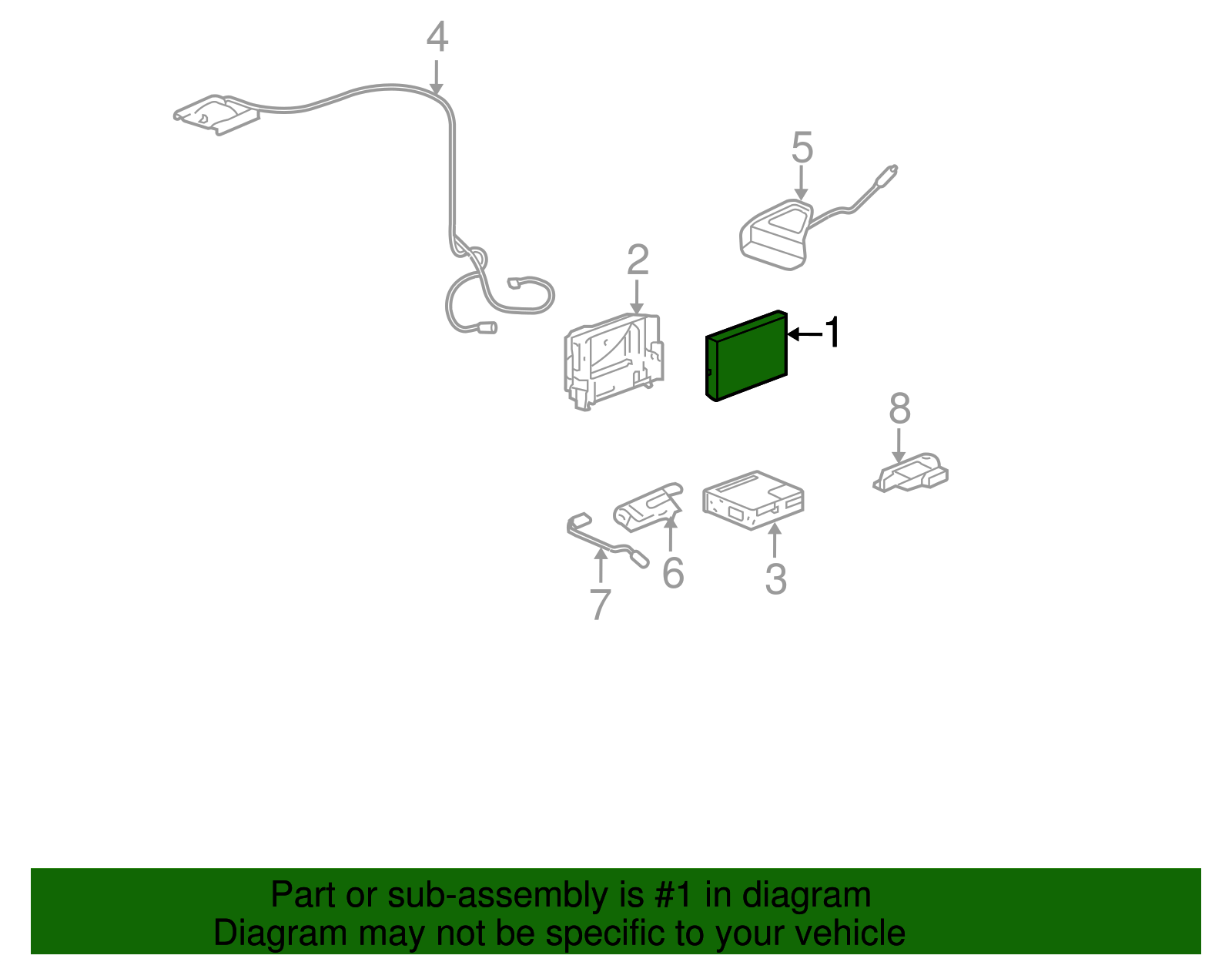 2008-2015 Cadillac Display Unit 19370192 | TascaParts.com