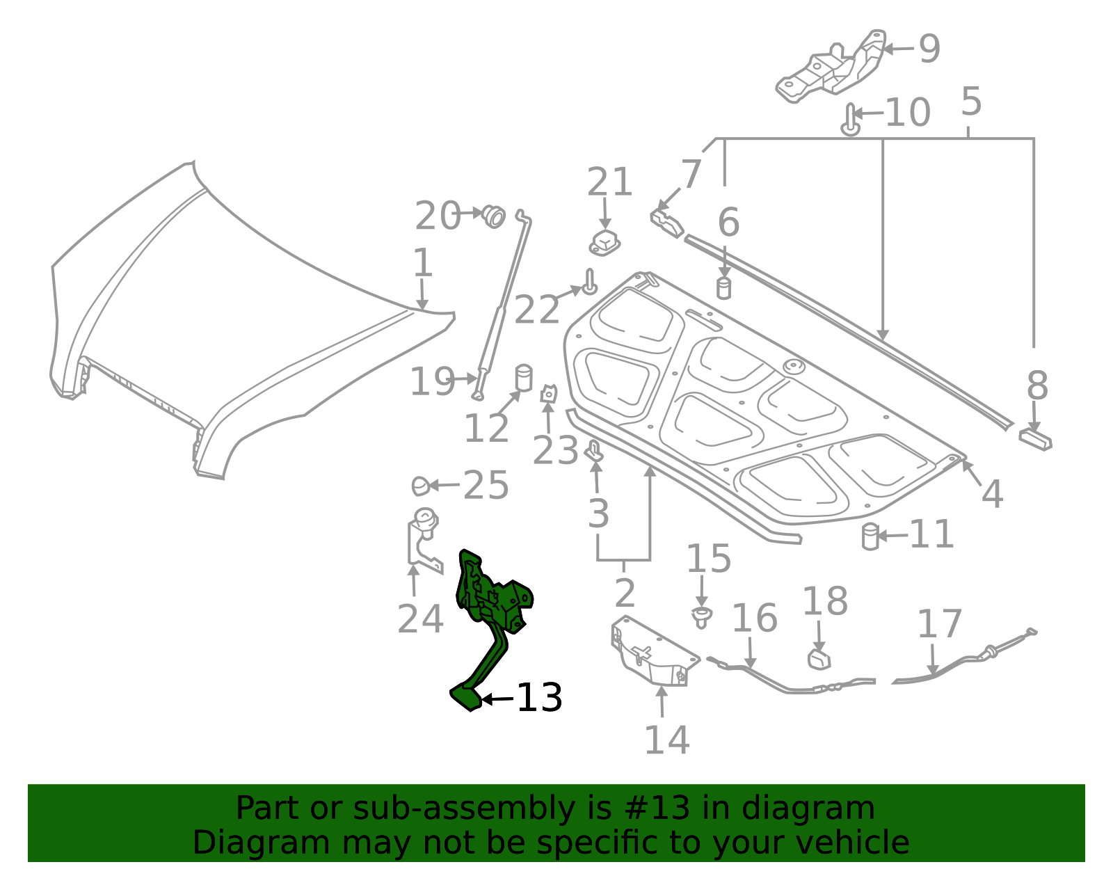 2005-2009 Hyundai Tucson Latch Assembly 81130-2E000 | QuirkParts