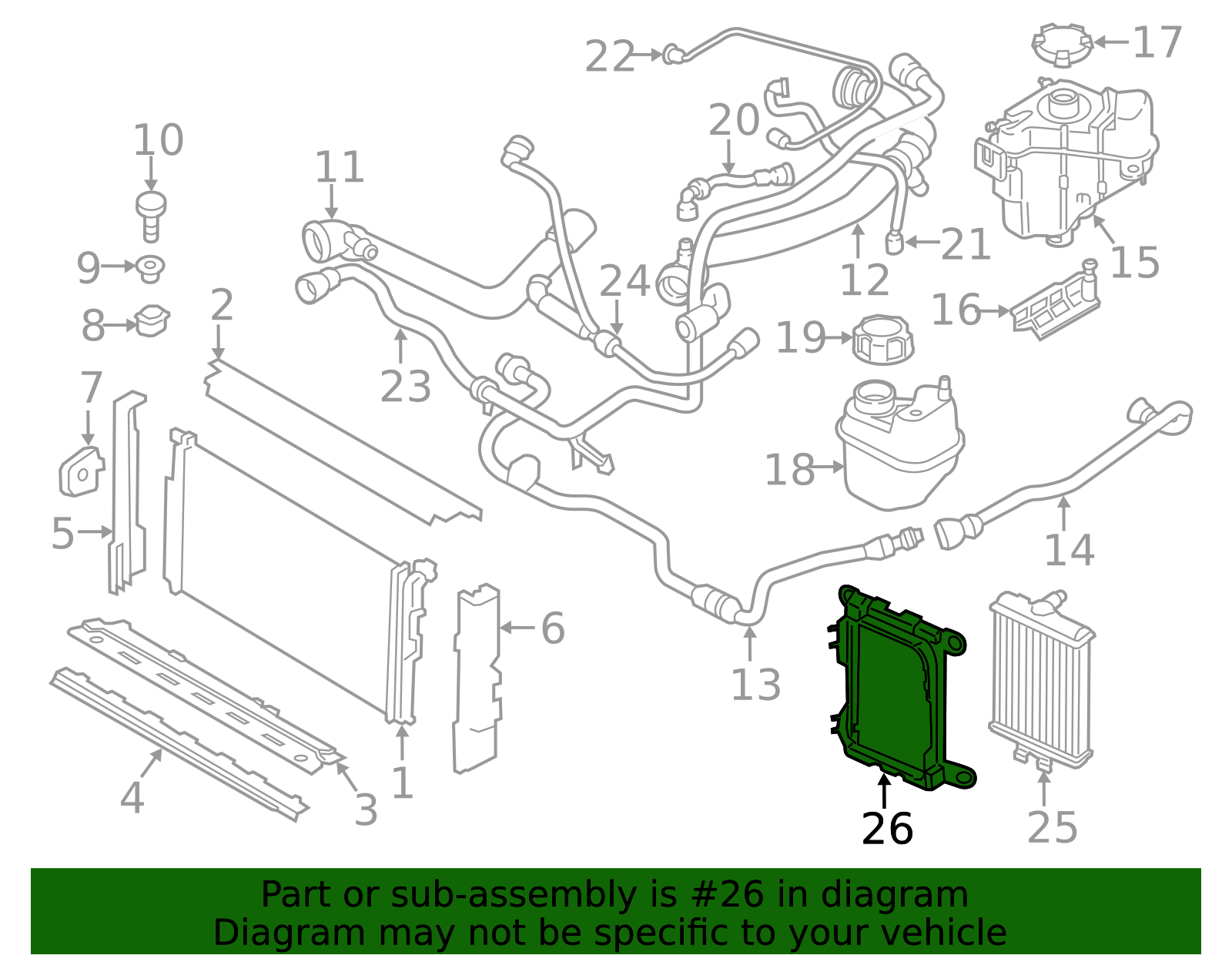 17-21-8-625-445 - 2016-2021 BMW - Auxiliary Cooler Mount Bracket | Buy ...