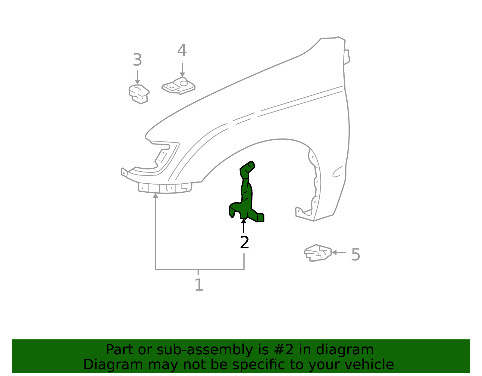 2001-2004 Toyota Tacoma Fender Bracket 53803-35010 | OEM Parts Online