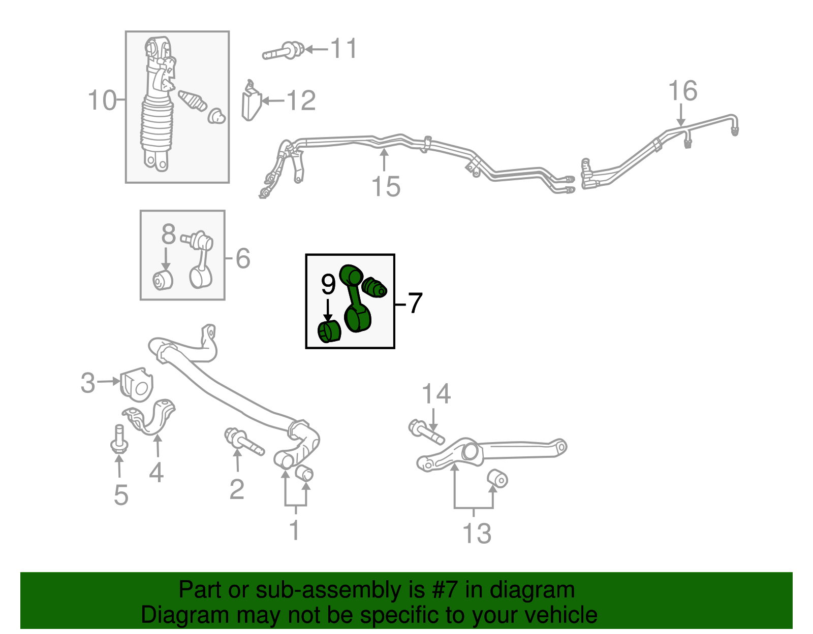 48810-60060 - Stabilizer Link - 2008-2011 2013-2020 Toyota Land Cruiser ...